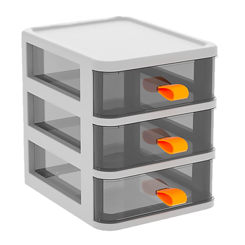 Desk Organizer Office Storage Lockers Makeup Cabinet Three Tier ...