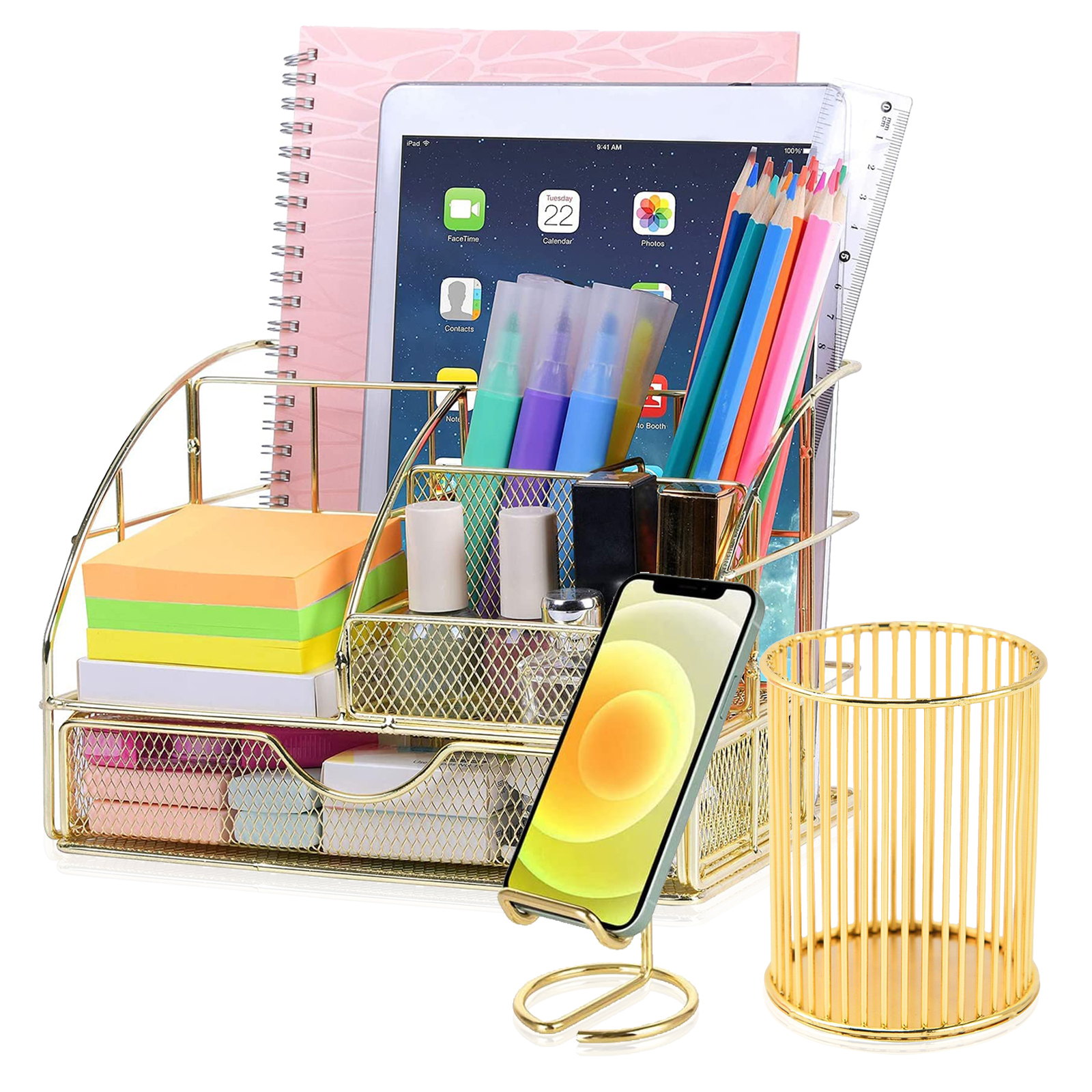 Pen + Gear Desk Organization 5 Piece Set, Mint - Walmart.com