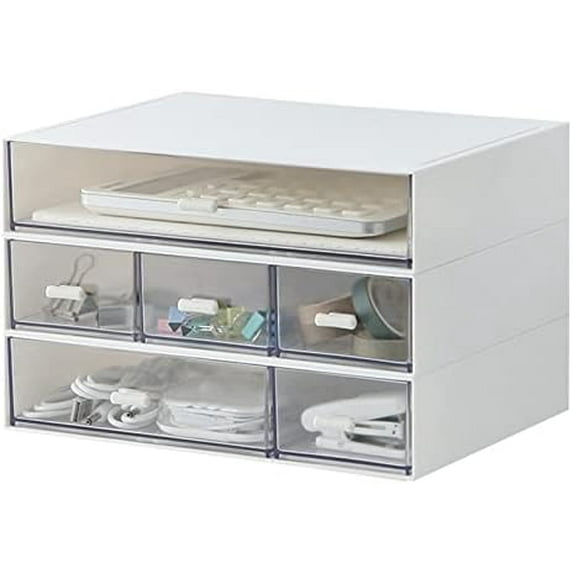 Desk Organizer with 6 Drawers, Makeup Organizer, Plastic Cosmetic ...