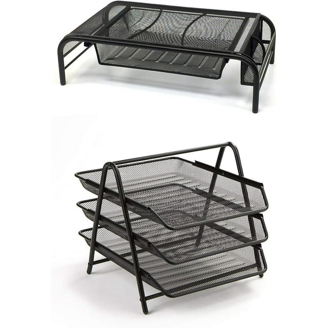 Desk Organizer with Sliding Trays for Letters, Documents, Mail, Files ...