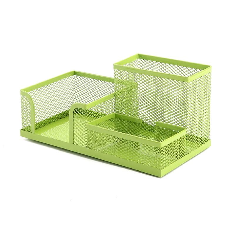 Desk Organizers 3 Compartments Pen Holders Pencil Storage Box Office ...