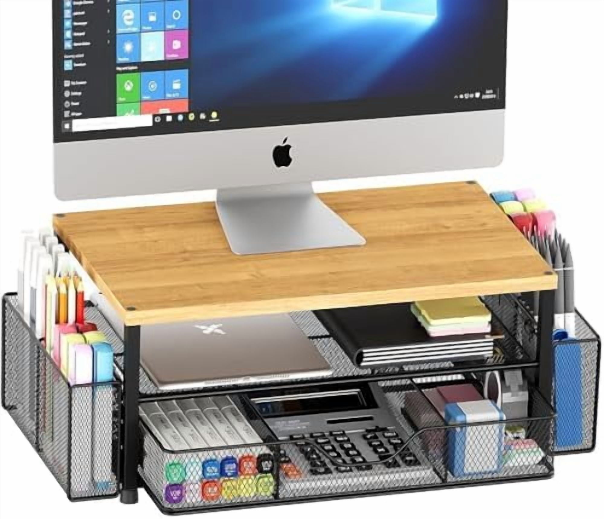 Desk Organizers and Accessories, 2-Tier Computer Monitor Stand with ...