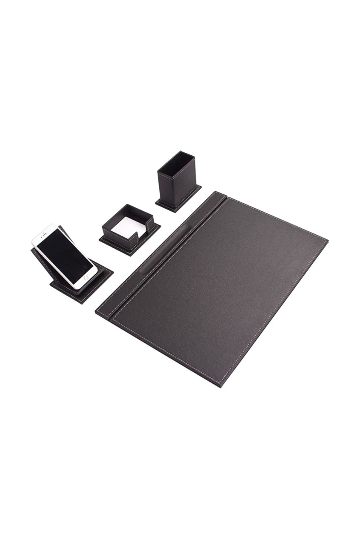 Vega Leather Desk Organizer Set with 4 Accessories, Pen Holder, and ...