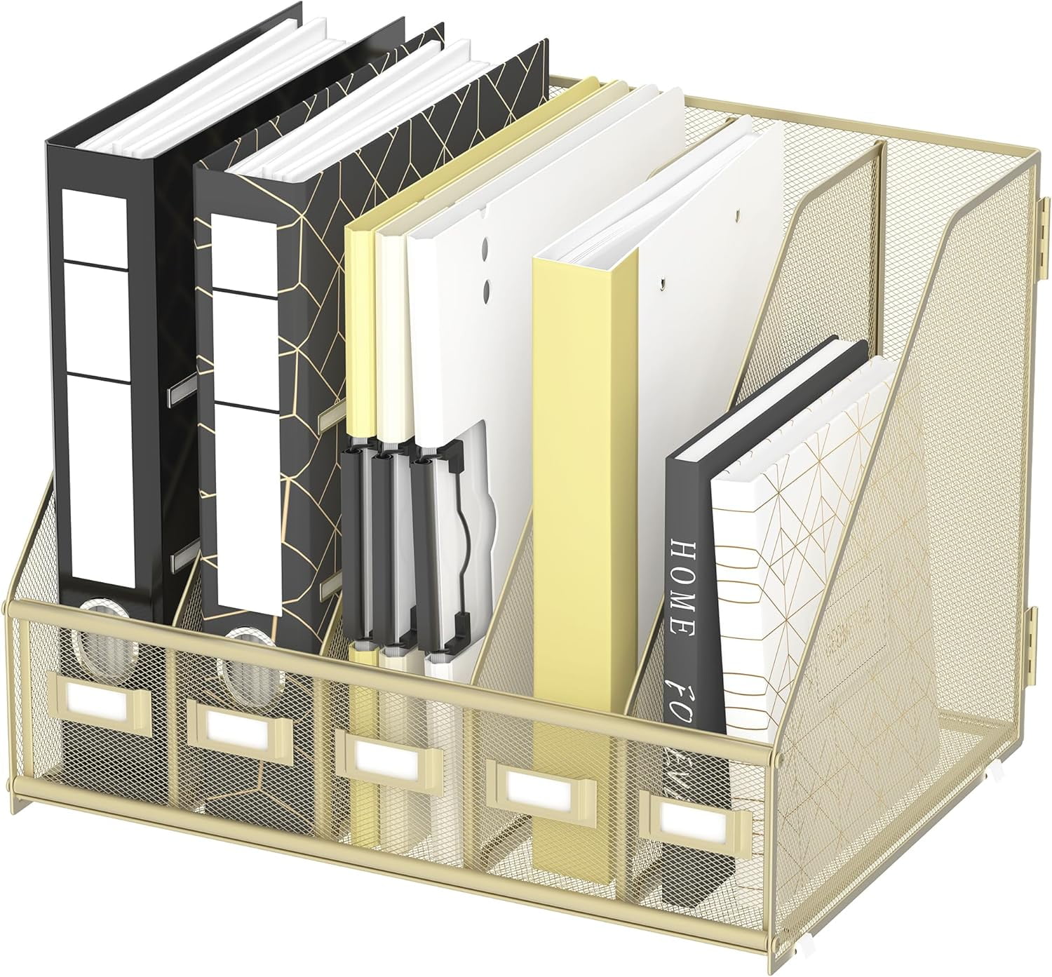 Desk Organizers Magazine Binder Folder Holder with 5 Vertical ...
