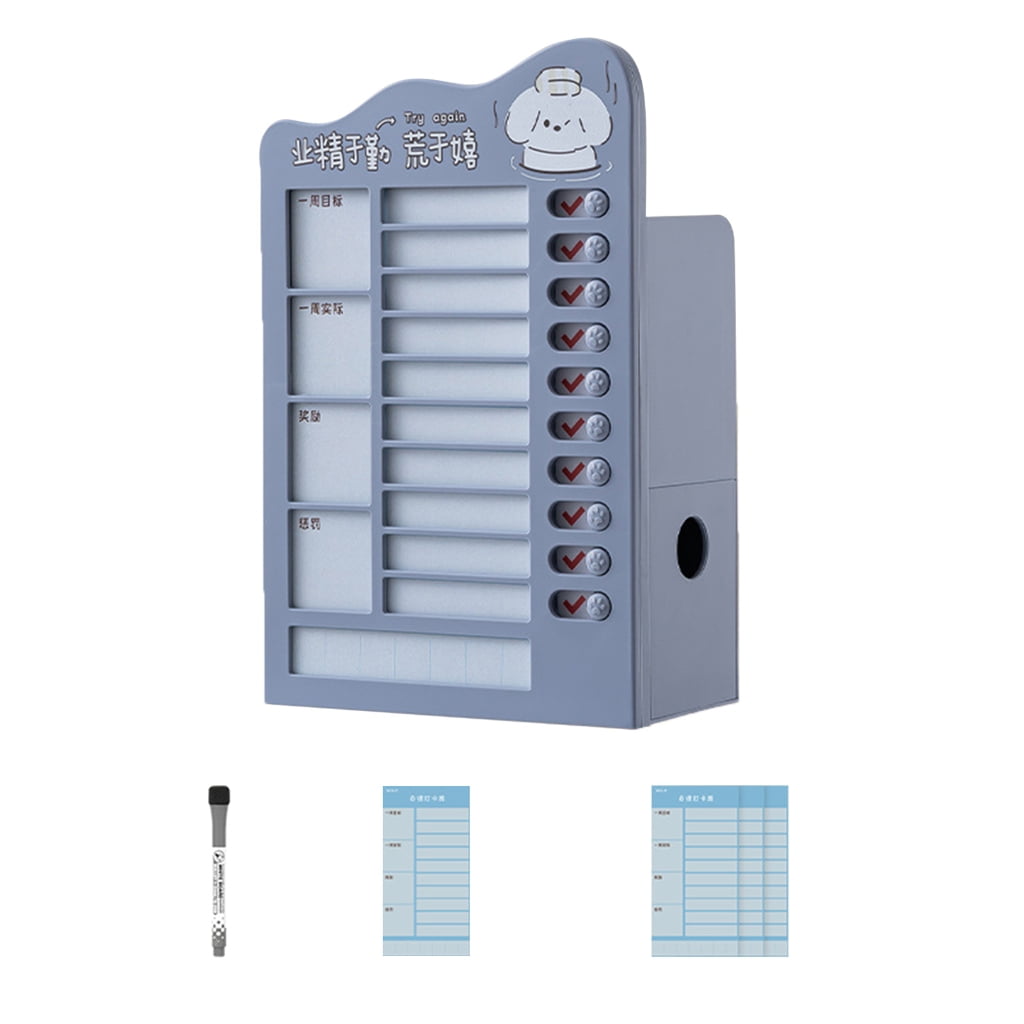 Desk Organizers Self-Discipline Punch Card Holder Pen Holder Task ...