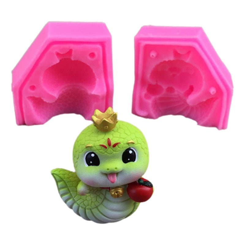 Desk Ornament Mould Flexible Silicone Mold for 3D Snake Figurine Shaped ...