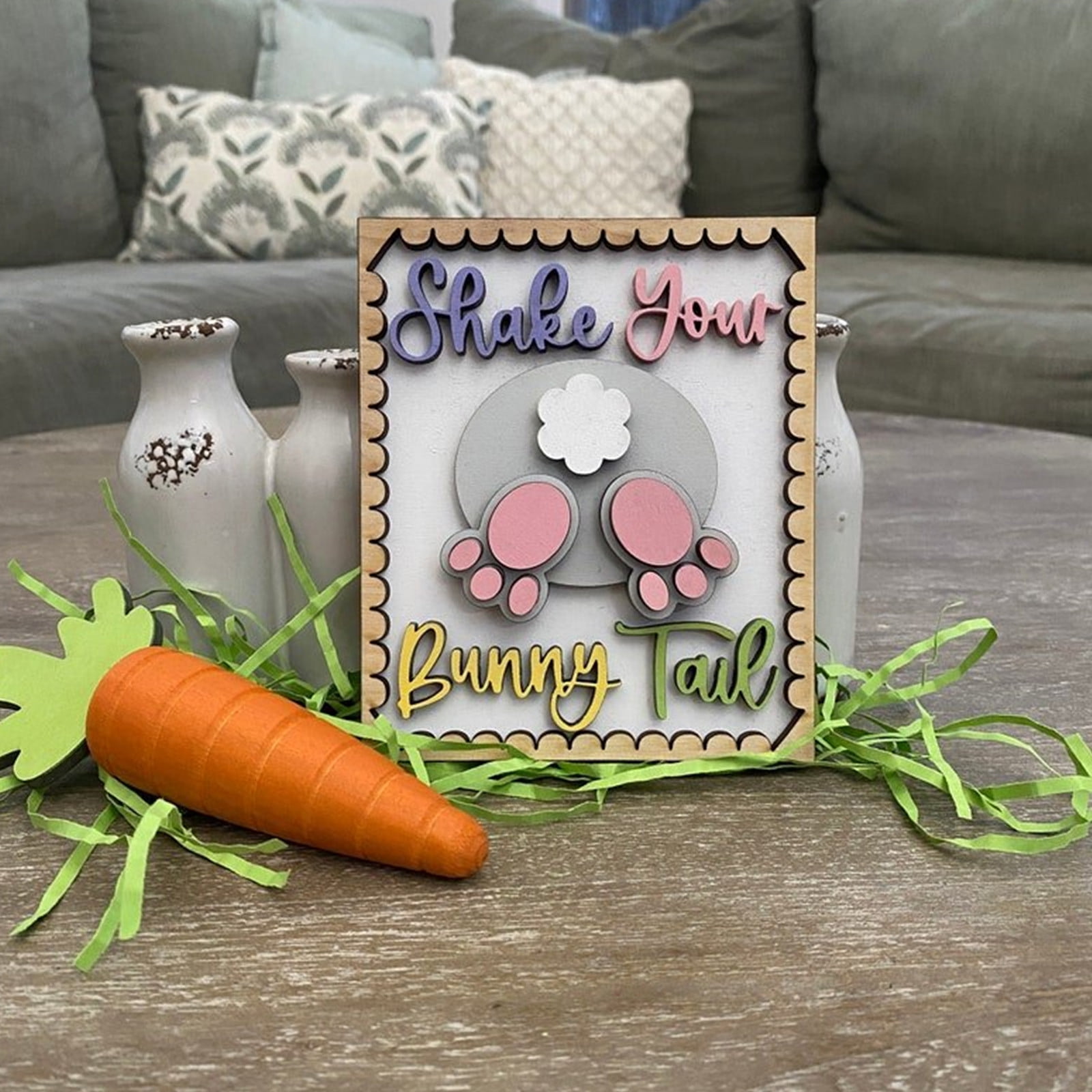 Desk Ornaments For Office Easter Carrots Tiered Tray Decor Adorable ...