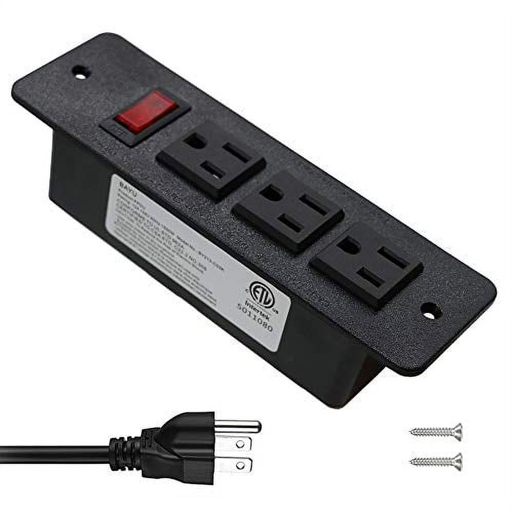 Walmart Desk Outlets Recessed Power Strip, Switch, 3AC Outlet ...