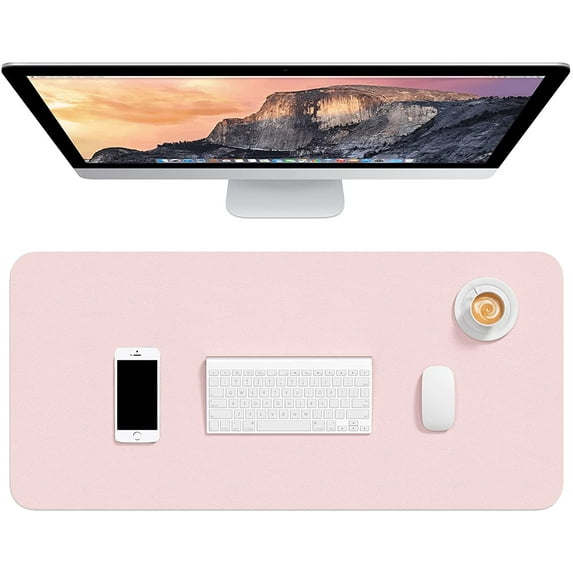Desk Pad, 30" x 14" PU Leather Desk Mat, XL Extended Mouse Pad ...