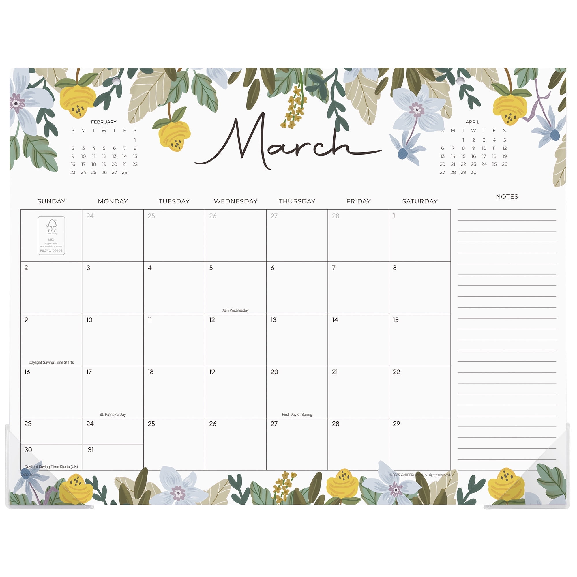 Desk Pad Calendar 2025, Academic 18 Months 2025 Calendars for Home ...