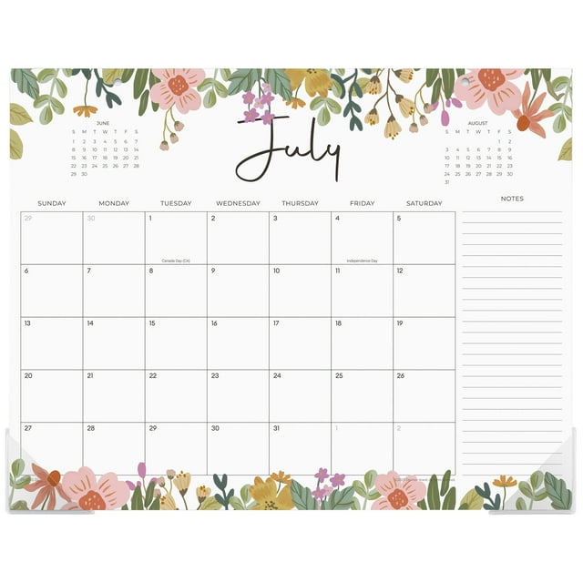 Desk Pad Calendar 2025-2026, Academic 18 Months Calendars for Home School and Office,15" x 12 ...