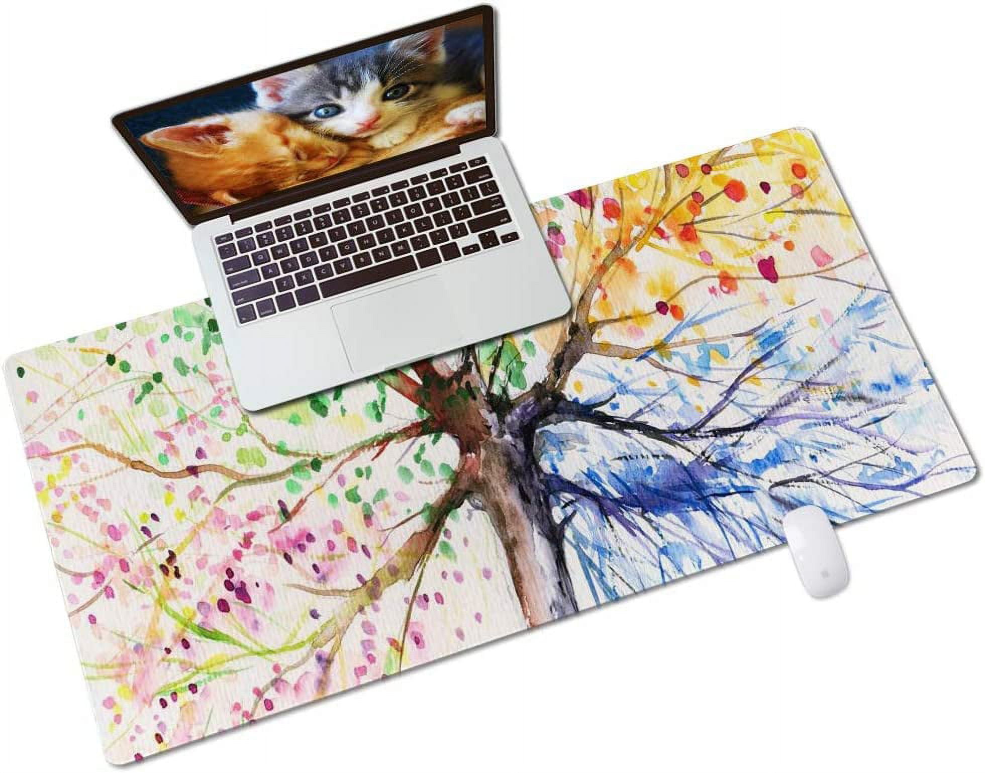 Desk Pad Large Keyboard and Mouse Pad for Laptop Computer, PU Leather ...