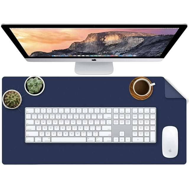 Desk Pad Leather, Dual Side Table Cover Desk Mat Water Repellent ...