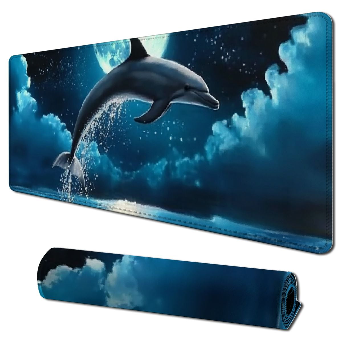 Desk Pad Mat Gaming with Coasters, Large Computer Keyboard Mouse Mat ...