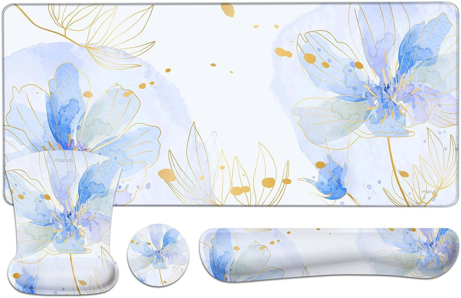 Desk Pad Mat Keyboard Mouse Pad Set, Large Gaming Mouse Pad&Keyboard ...