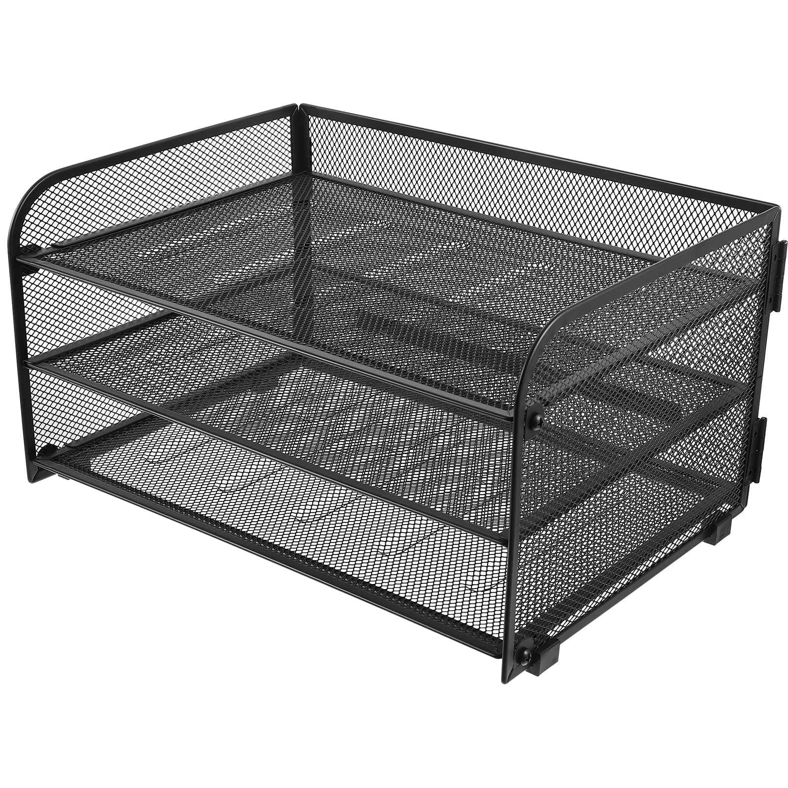 Desk Paper Tray File Organizer 3-tier Paper Tray Detachable File Holder ...