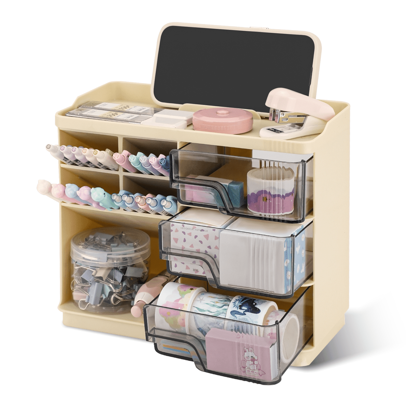 Desk Pen Organizer, Multi-Functional Pencil Pen Holder for Desk, Pen ...