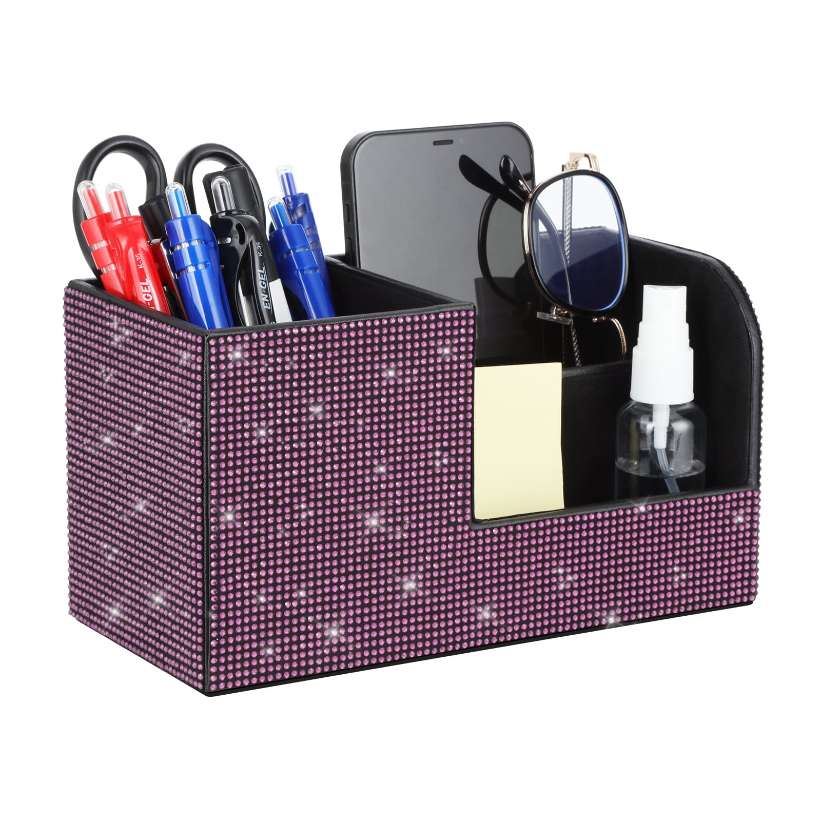 Desk Pen Pencil Holder Bling Pasted Rhinestones Paper Stationery ...