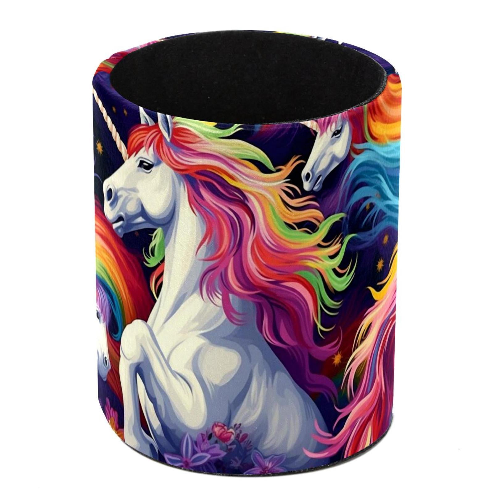 Desk Pencil Pen Holder, Rainbow Unicorn Pen Organizers for Desk Desktop ...