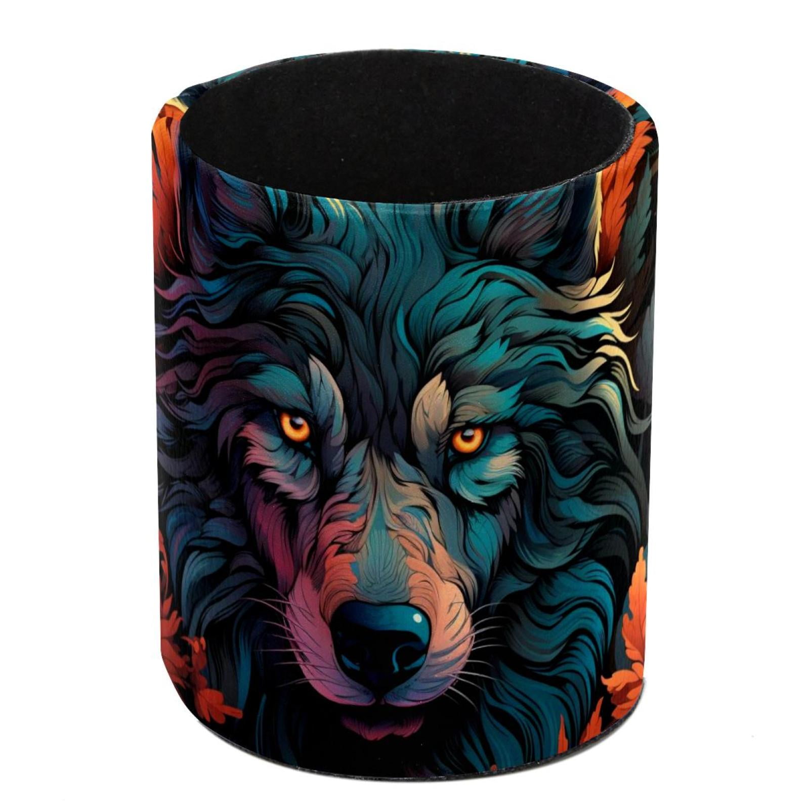 Desk Pencil Pen Holder, Wolf Pen Organizers for Desk Desktop Storage ...