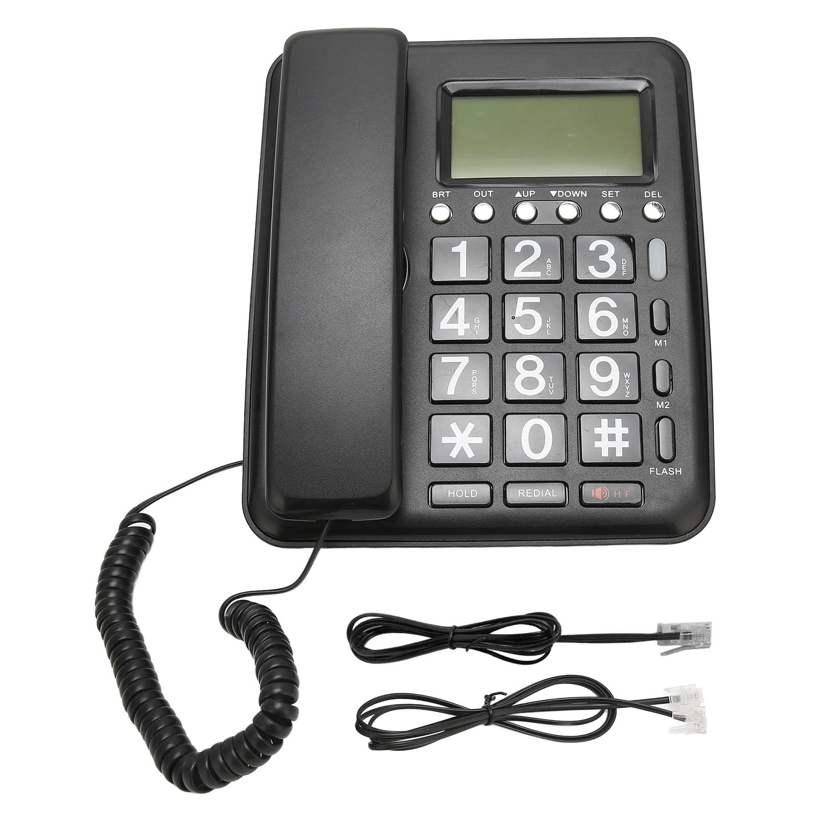 Desk Phone Caller ID Vertical Fixed Hands Free Calling Corded Landline ...