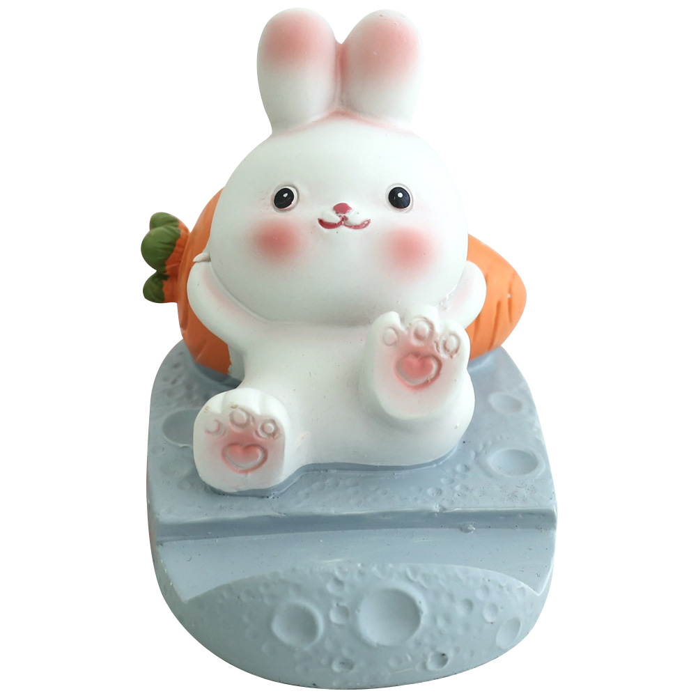 Desk Phone Holder Lovely Bunny Smartphone Stand Resin Desk Phone ...