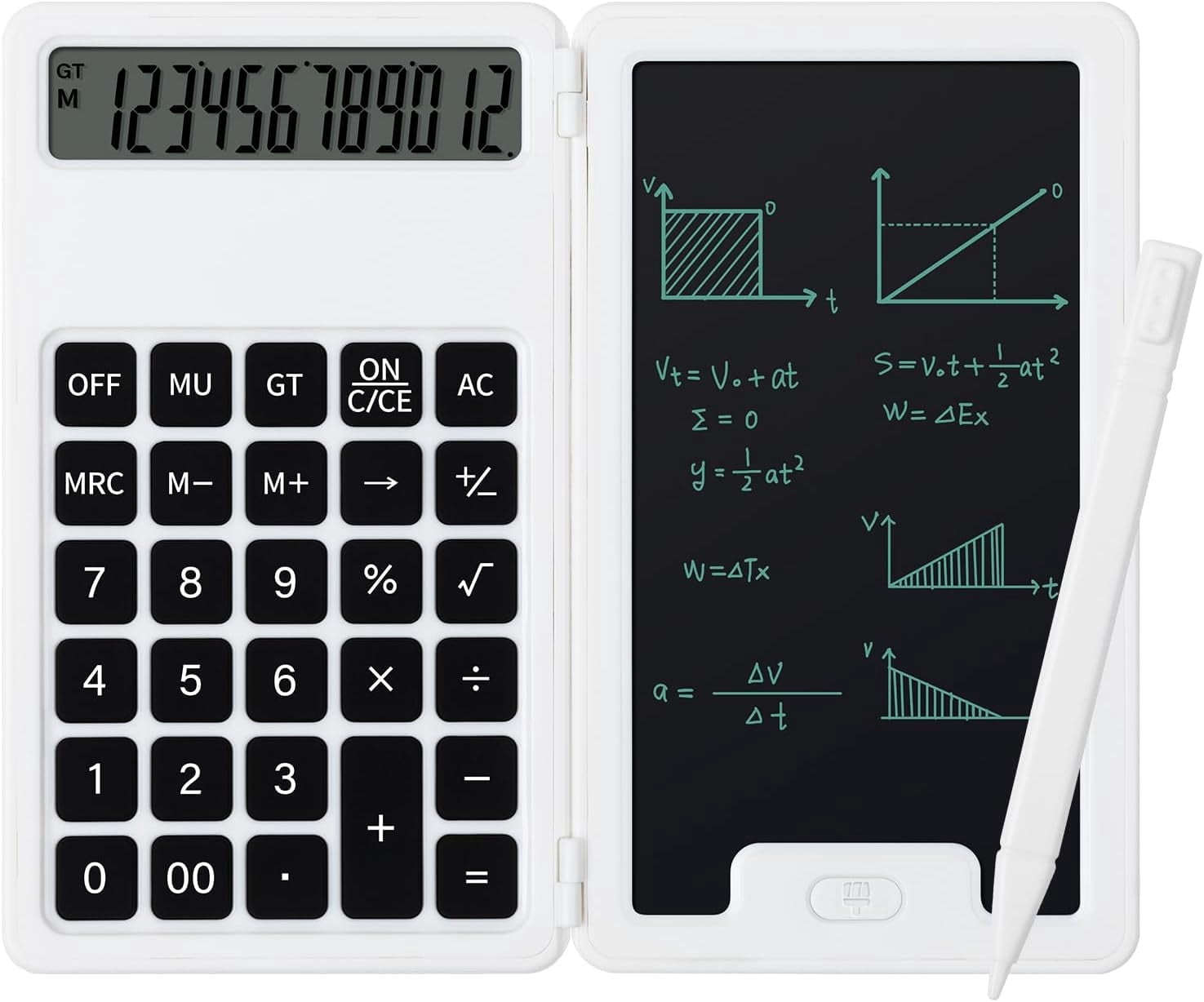 Desk Portable Basic Calculator, with Writing Notepad, More Lightweight ...