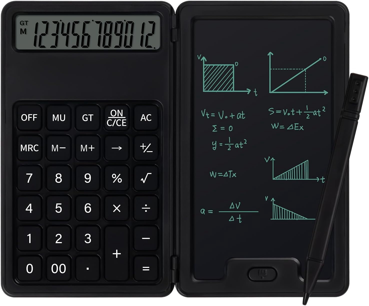Desk Portable Basic Calculator, with Writing Notepad and Stylus, More ...