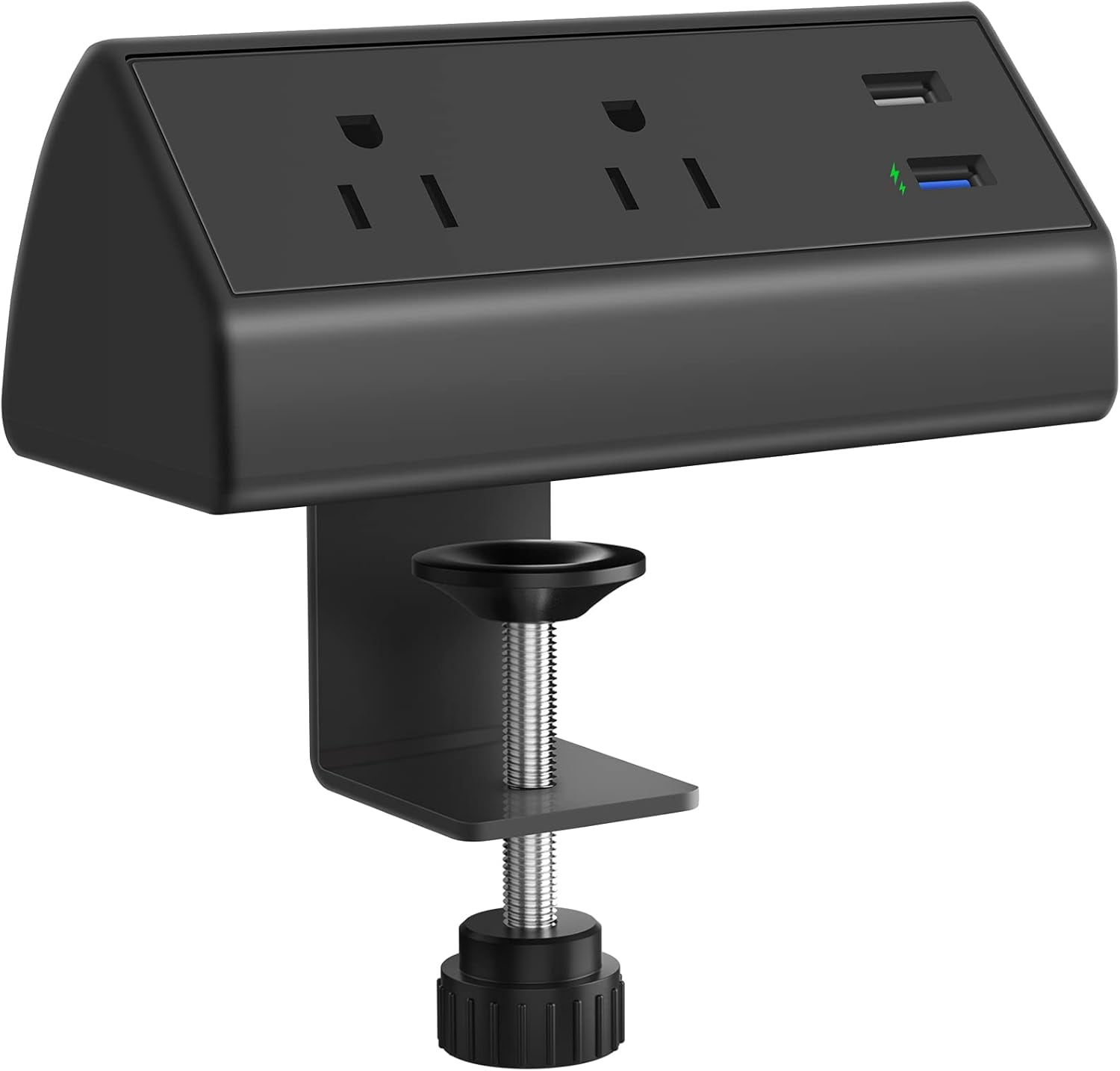 Desk Power Strip with 20W C Charge Port, White 800J Surge Protector ...