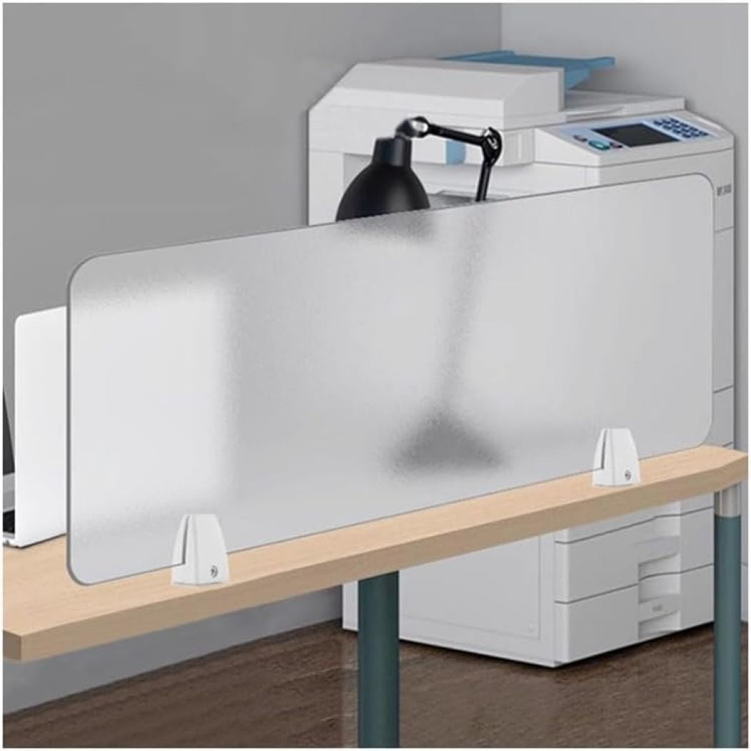 Desk Privacy Panel, Freestanding Frosted Desk Divider, Acrylic Office Partition 23.6”x19.7 ...