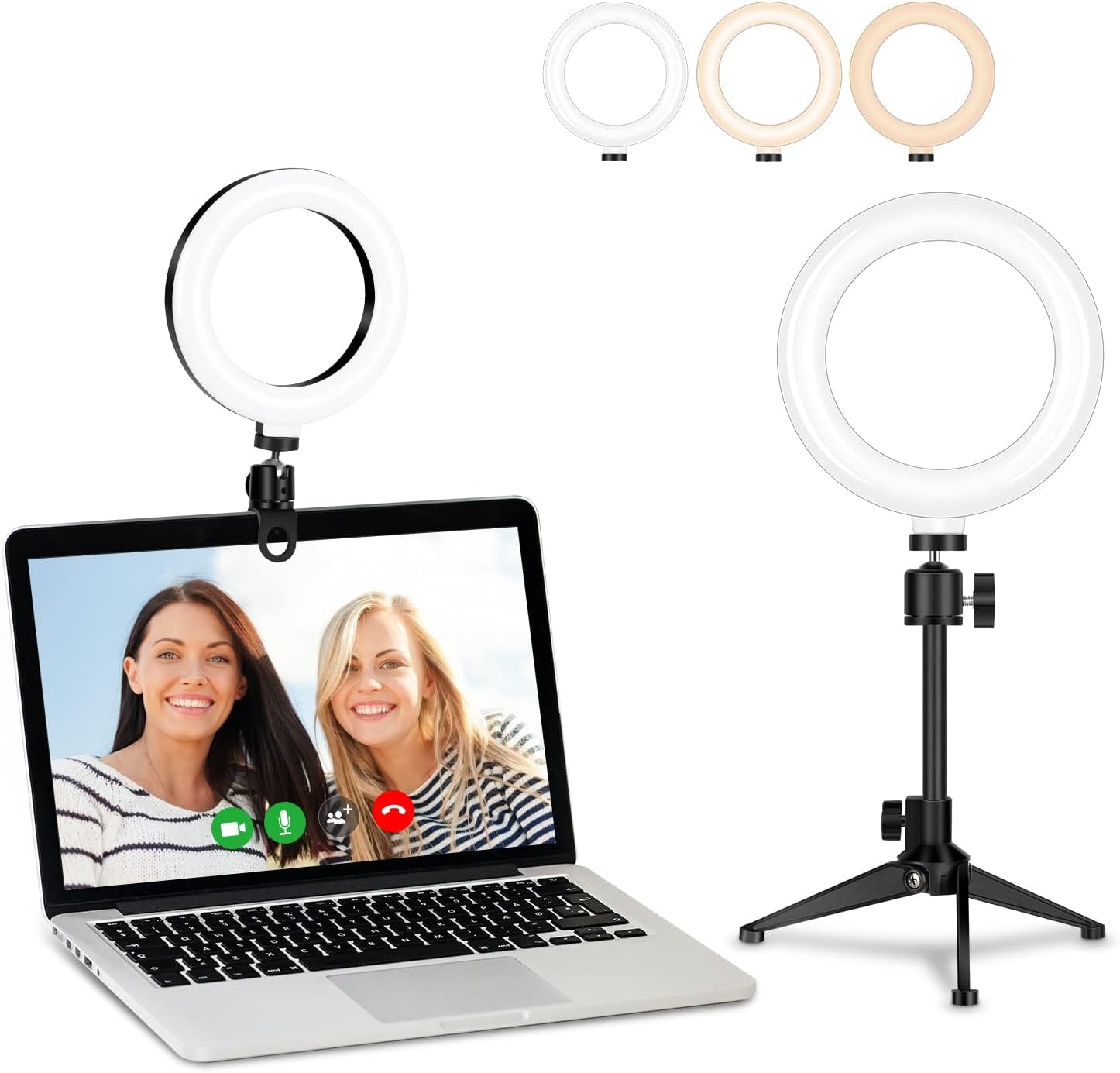 Desk Ring Light for Zoom Meetings - Video Conference Lighting Kit for ...