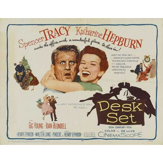 Desk Set - movie POSTER (Half Sheet Style A) (22" x 28") (1957 ...