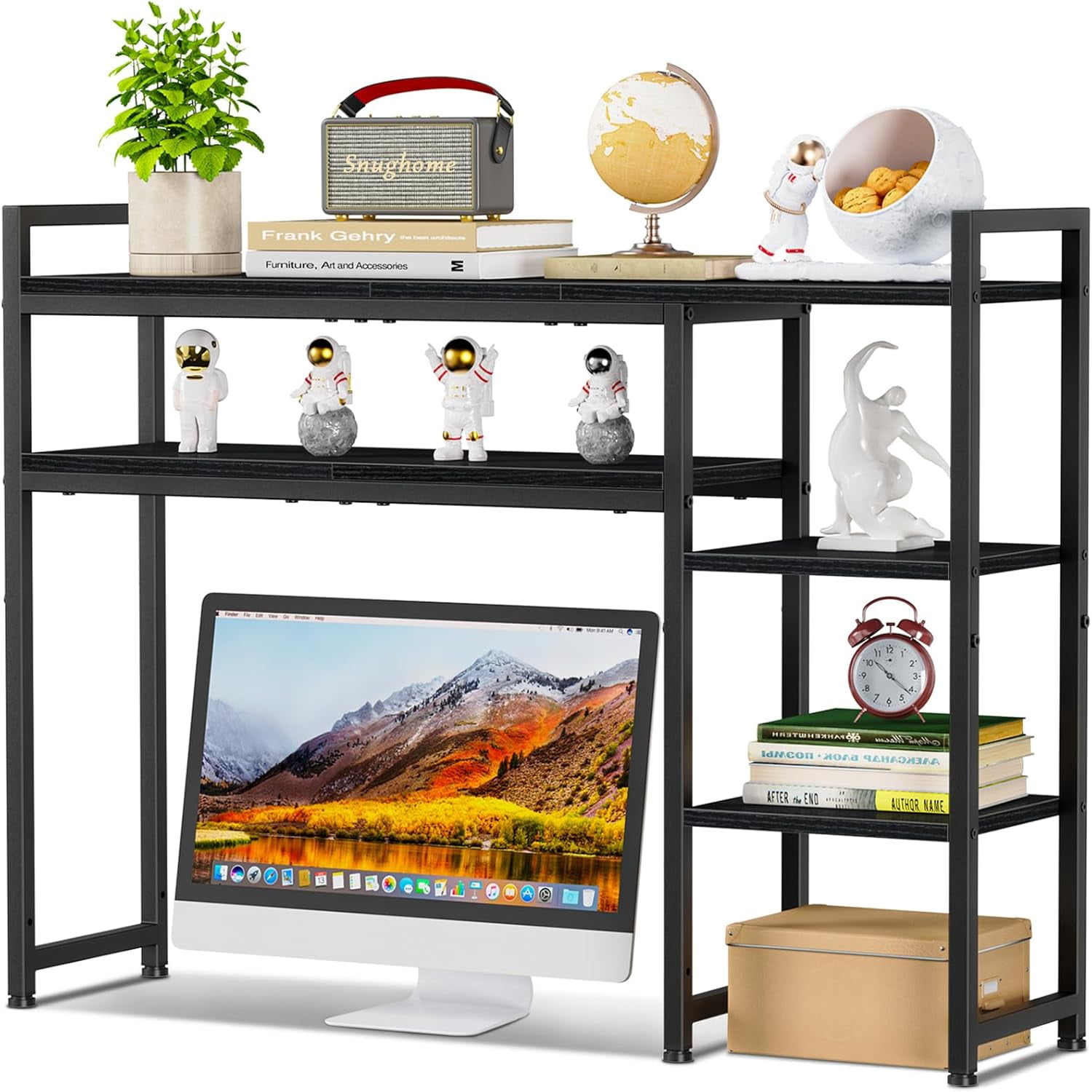 Desk Shelf, 38.6" Adjustable Desktop Organizer Shelf, Desk Hutch for ...