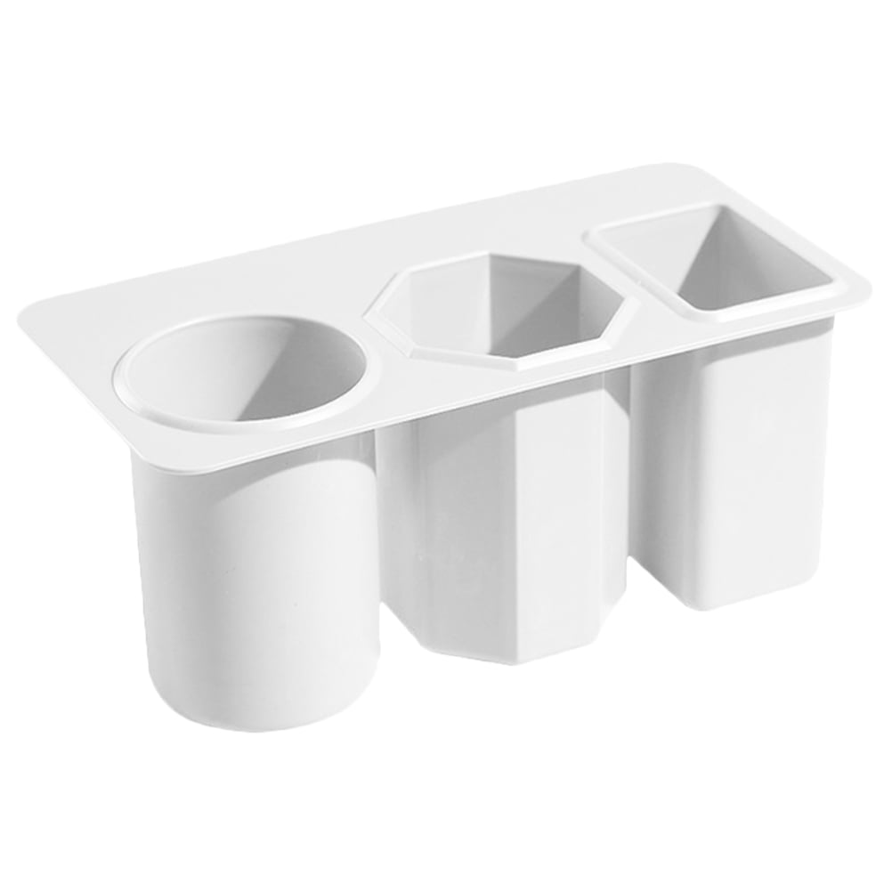 Desk Side Pencil Holder Desktop 3-compartment Organizer Tabletop Pen ...