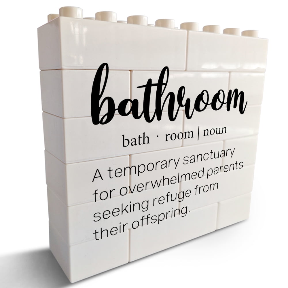Desk Sign 4.7x5 Inch Bathroom Definition Meaning Funny Bathroom Desk ...