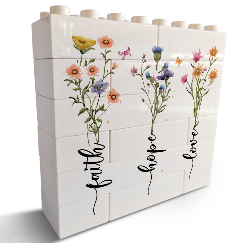 Desk Sign 4.7x5 Inch Bible Verse Sign Desk Decor Faith Hope Love ...