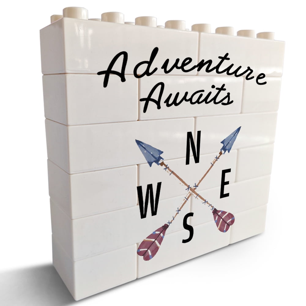 Desk Sign 4.7x5 Inch Camping Adventure Awaits Decorative Sign Plaque ...