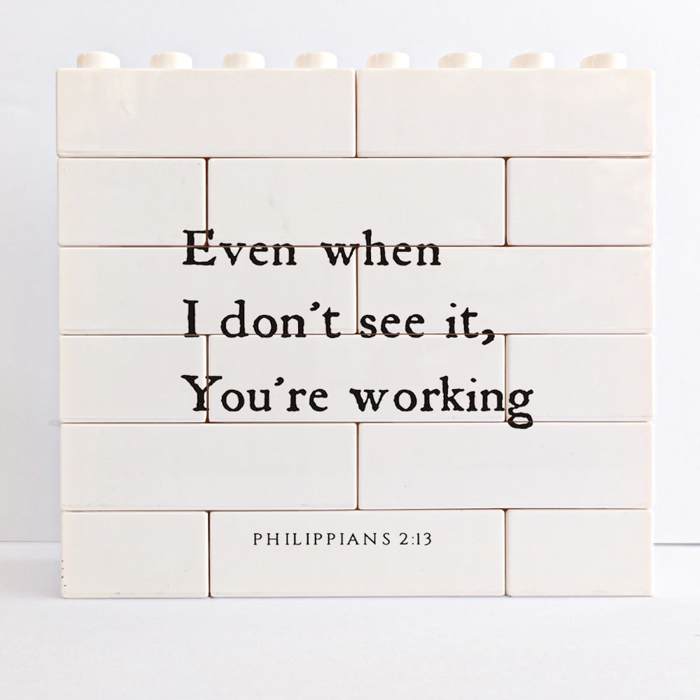 Desk Sign 4.7x5 Inch Inspirational Bible Verse Even When I Don'T See It ...