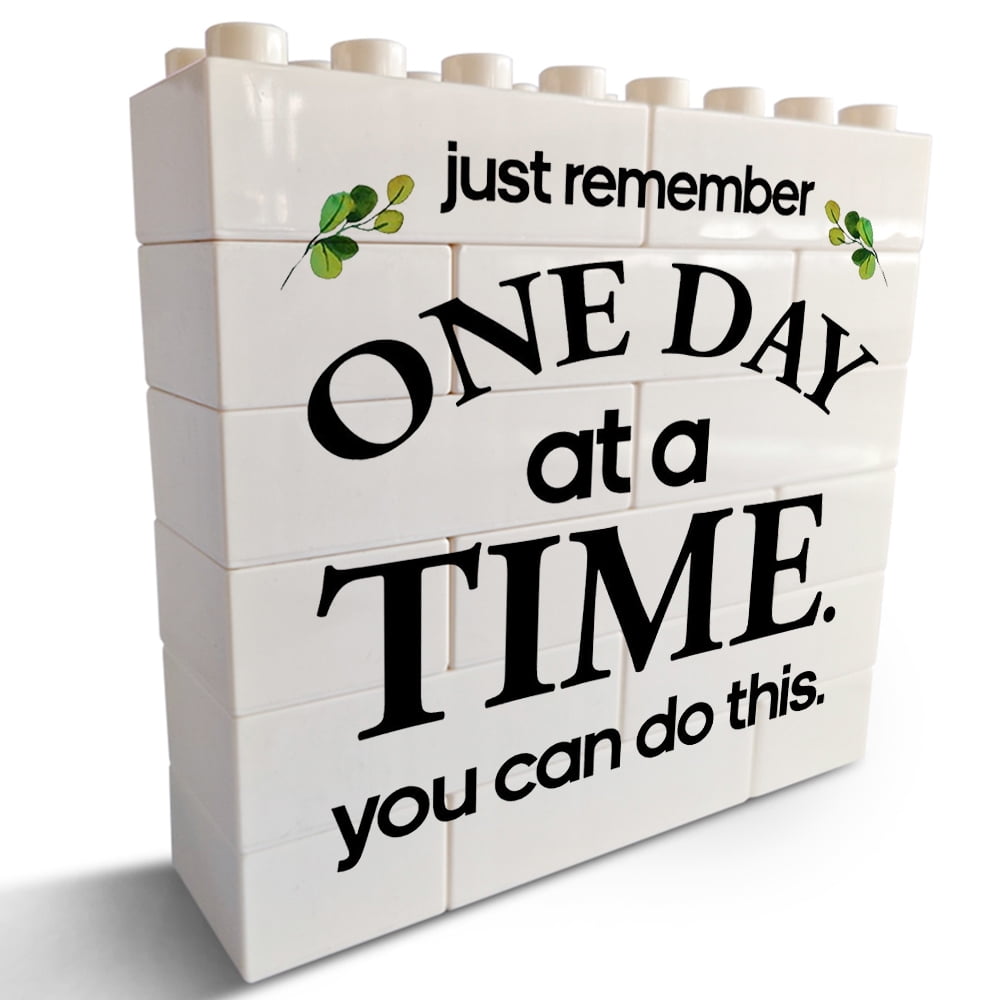Desk Sign 4.7x5 Inch Just Remember One Day At A Time You Can Do This ...