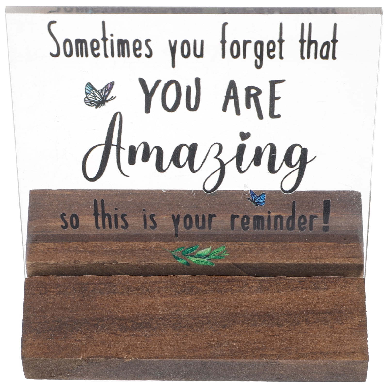 Desk Sign Motivational Decor for Women Office Table Home Slogan Work ...