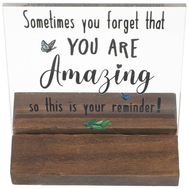 Desk Sign Motivational Decor for Women Office Table Home Slogan Work ...