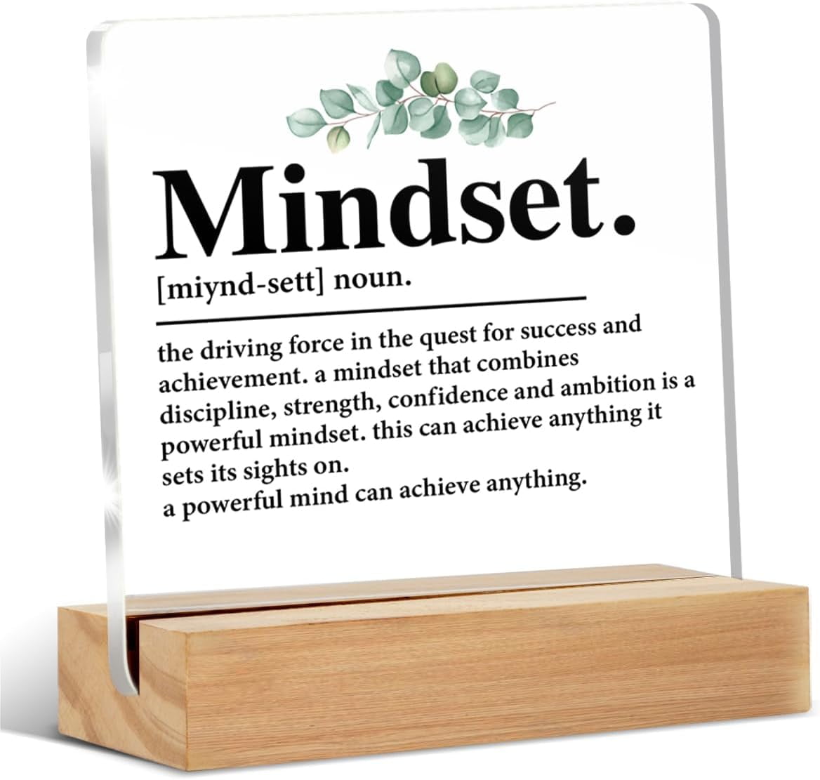 Desk Signs for Office, Mindset Inspirational Motivational Gifts for Women Men, Encouragement ...
