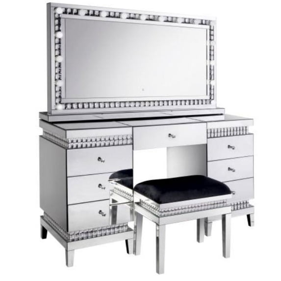 Desk, Stool, and Mirror - Walmart.com
