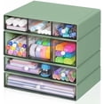 Desk Storage Organizer with 9 Drawers, 4 Tiers Stackable Desktop Craft ...