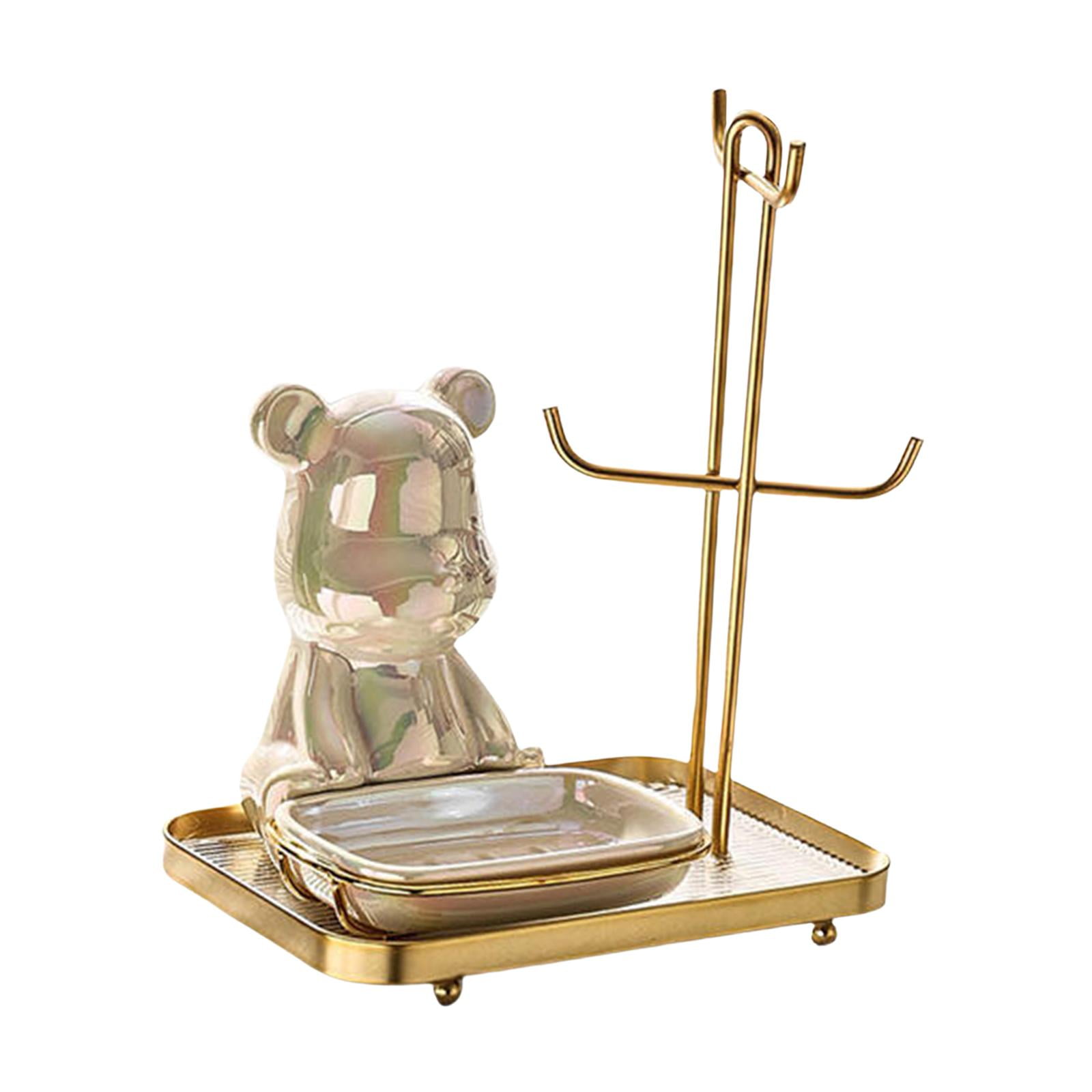 Desk Storage Tray Statue Bear Hanging Organizer Decorative Nordic Key ...