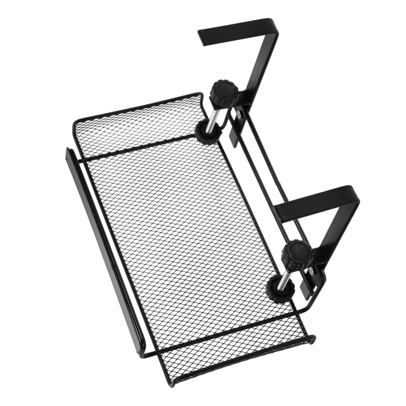 Black Carbon Steel Adjustable Tray for Storage Under Desk with Spacious ...