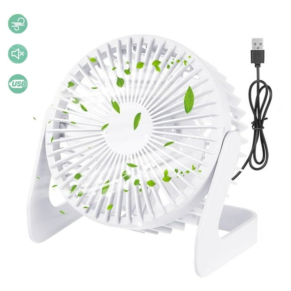 Desk Table Fans, 5 Inch Mini USB Fan, Personal Portable Desktop Cooling ...