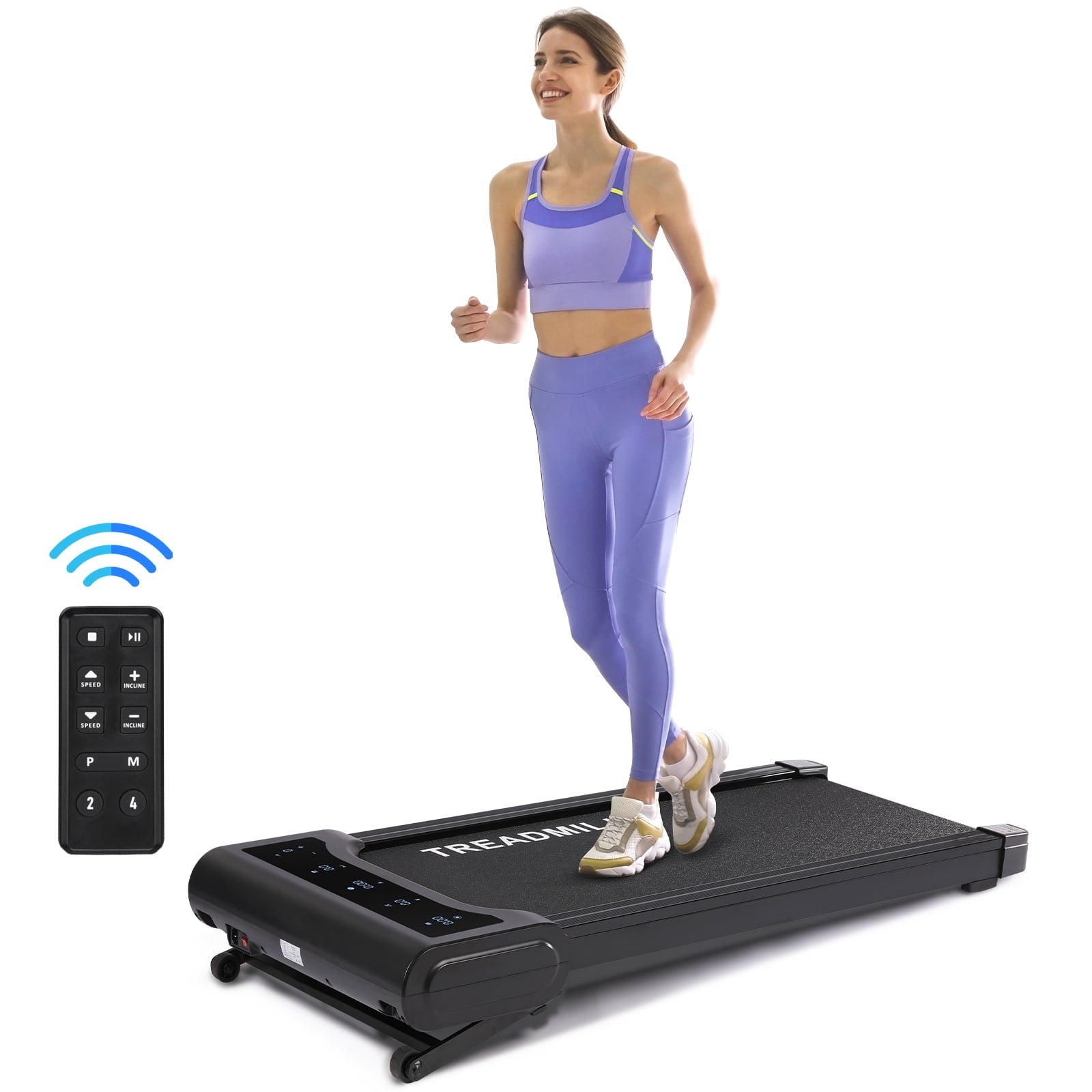 Under Desk Treadmill,Auto Incline Walking Pad,2 in 1 Portable Walking ...