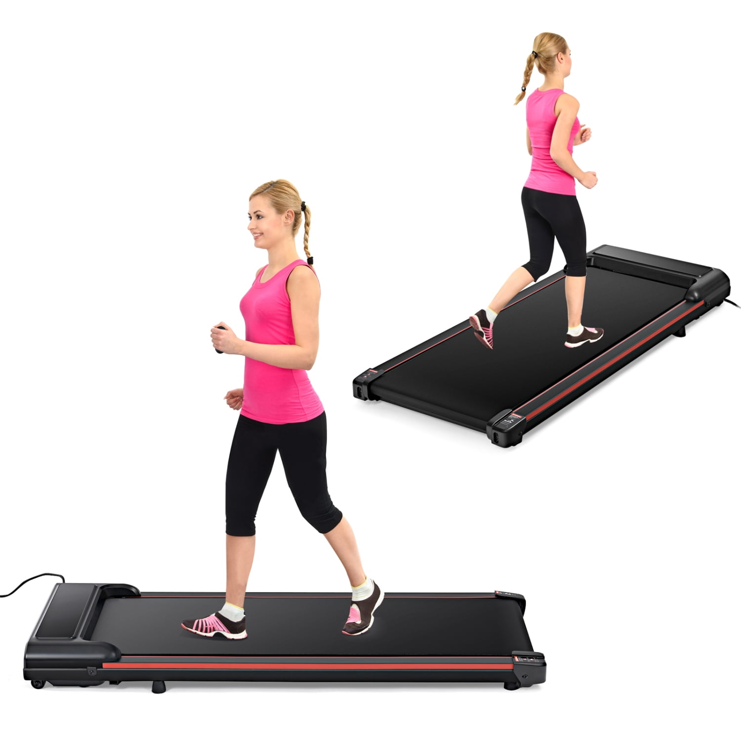 Under Desk Treadmill Walking Pad, Portable Slim Walking Jogging Walking ...