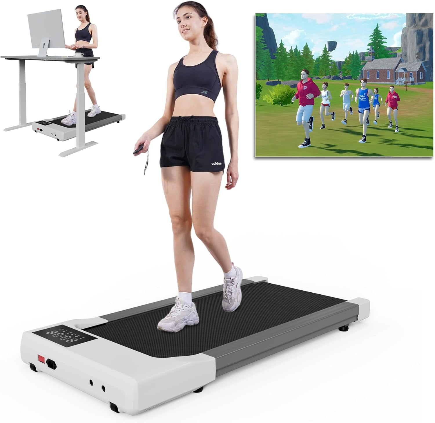 Under Desk Walking Pad Treadmill for Home Office, Intelligent Walk Mat ...